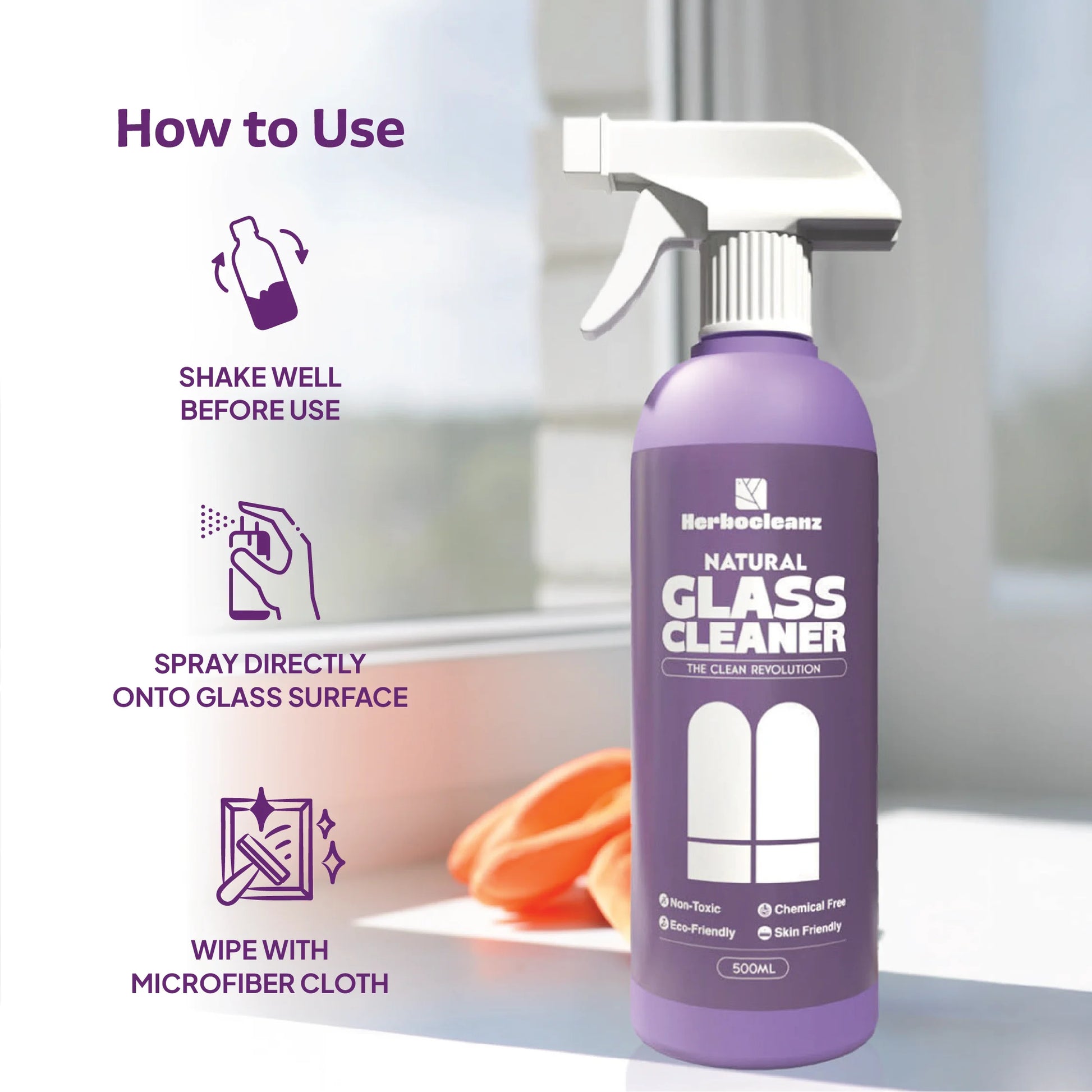 Natural Glass Cleaner – Herbocleanz